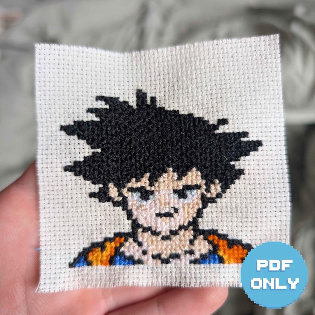 Goku Dragon Ball Cross-stitch Pattern [DIGITAL PDF DOWNLOAD] - Etsy