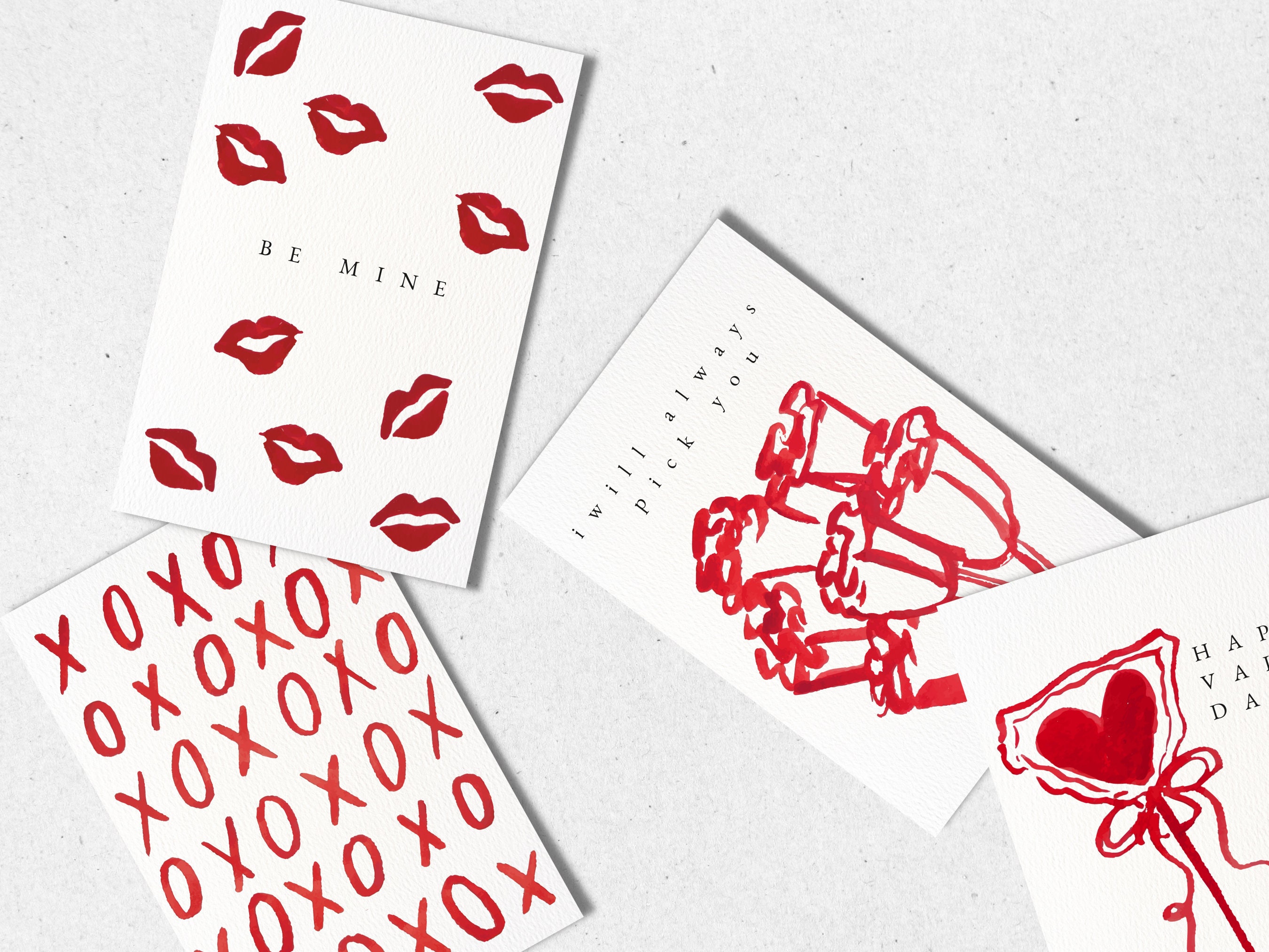 Watercolor Valentine SVG Bundle XOXO Svg Red Lips Svg Hugs and Kisses ...