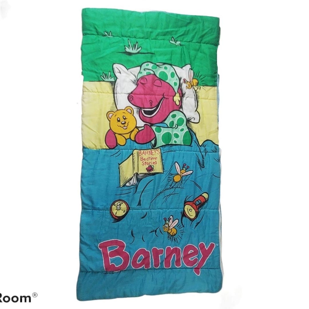 Barney Bedtime Stories Sleeping Bag 1992 Vintage - Etsy