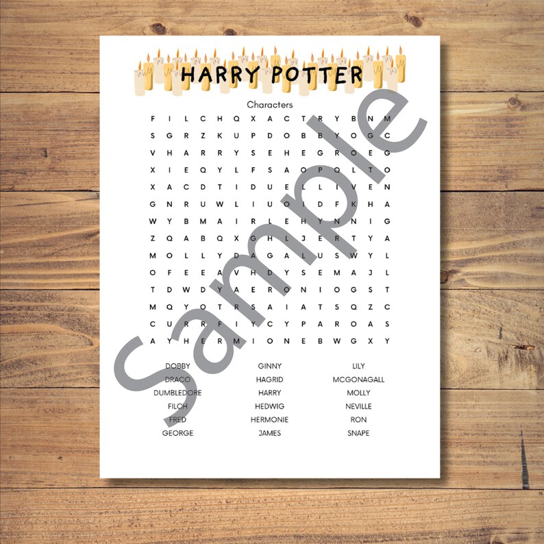 Eleven Wizarding World Word Search Games for Kids Classroom Homeschool ...