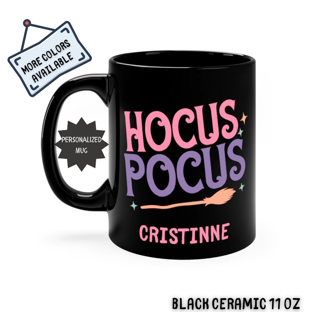 Personalized Hocus Pocus Mug, Custom Halloween Mug, Scary Cup Halloween ...