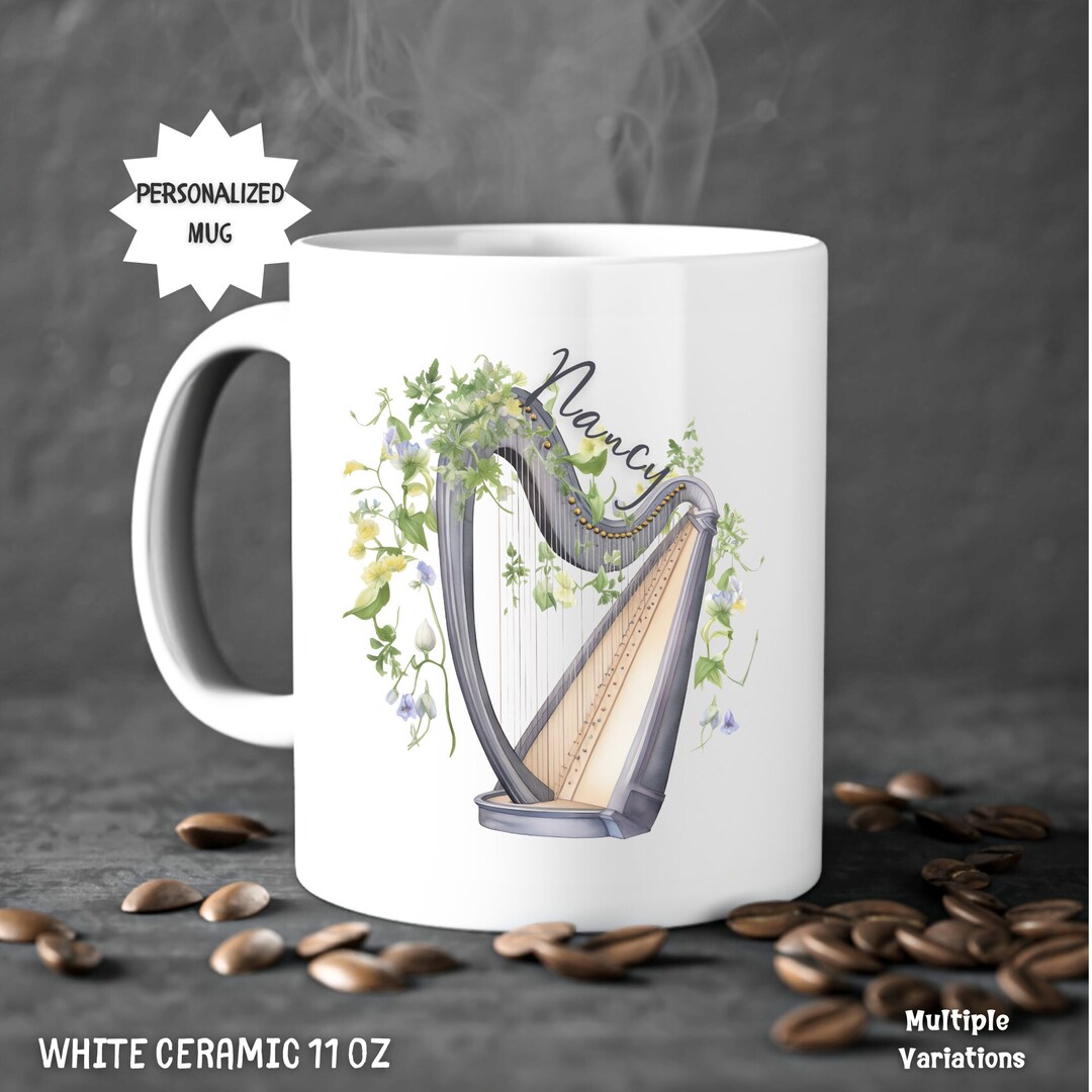 Custom Harp Teacher Coffee Mug Harp Player Gift Idea - Etsy UK