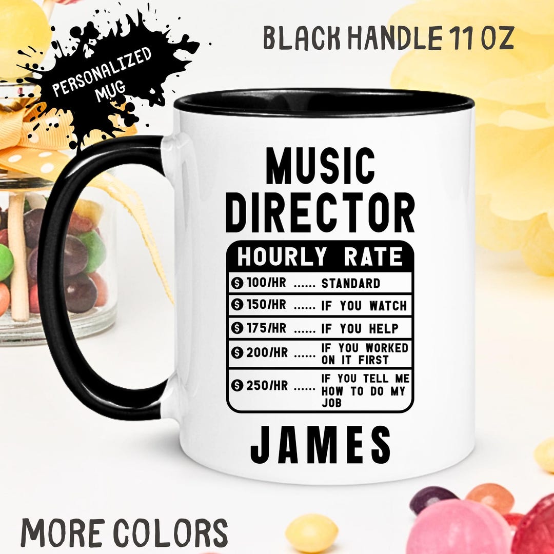 Personalized Music Director Mug With Name, Custom Conductor Coffee Cup ...