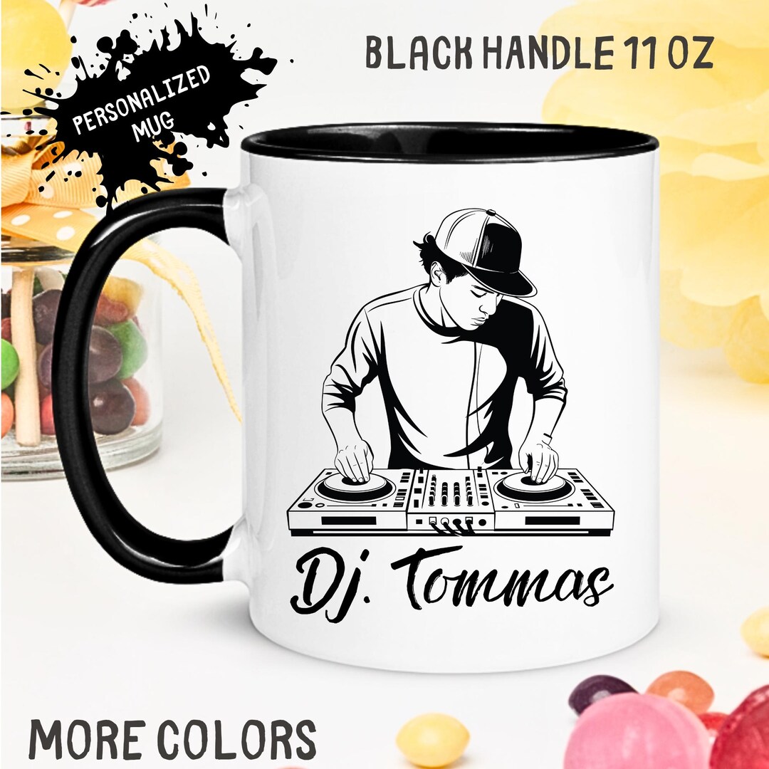 Personalized DJ Mug With Name, Custom Music DJ Coffee Cup, Unique Gift ...
