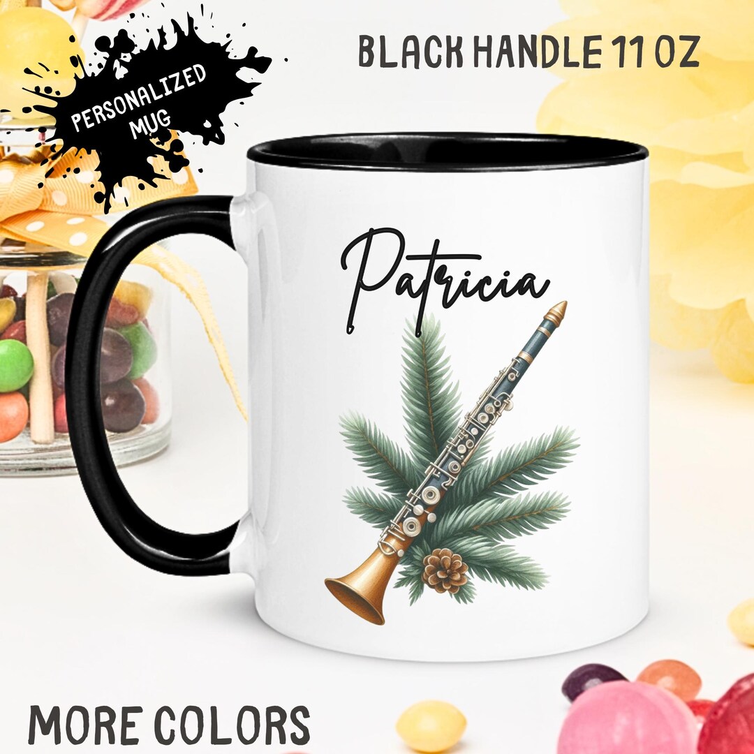 Personalized Clarinet Mug, Custom Name Coffee Cup for Musician ...