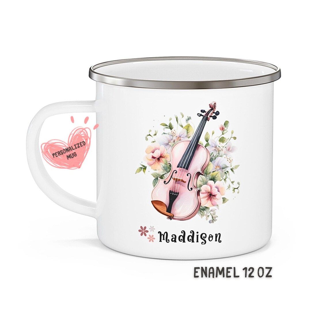 Personalized Violin Music Mug, Violin Student Music Band Gift, Violin ...