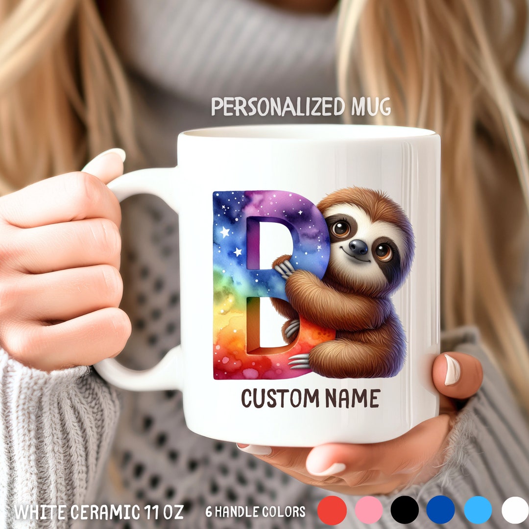 Personalized Sloth Mug, Sloth Tea Cup, Sloth Moth Gifts, Gifts for ...