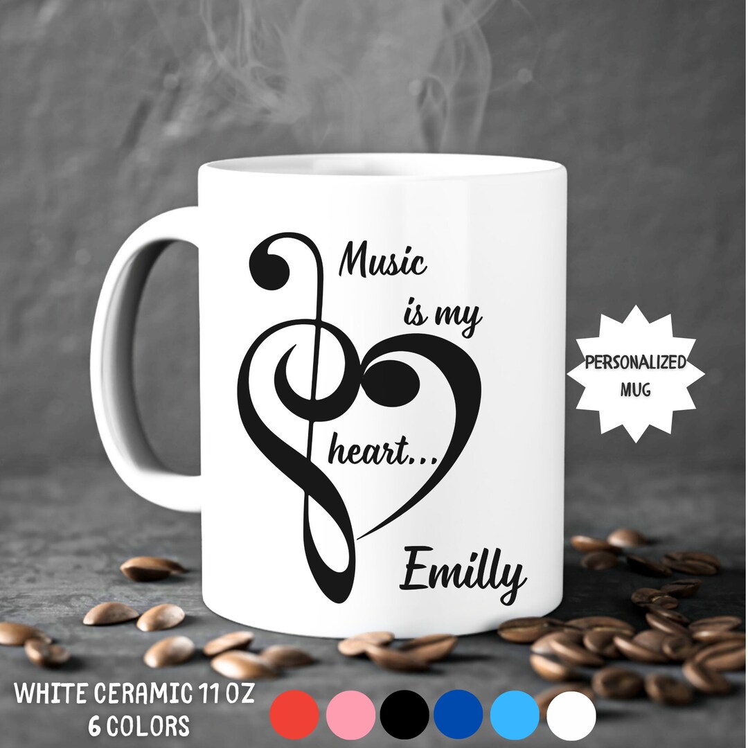 Customized Musical Note Mug Custom Music Cup Music Piano - Etsy