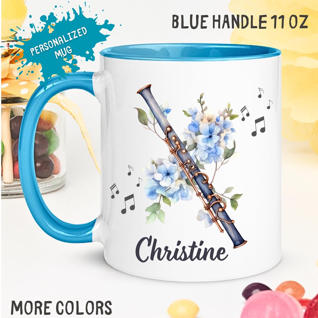 Personalized Flute Coffee Mug, Custom Text Music Gift for Flute ...