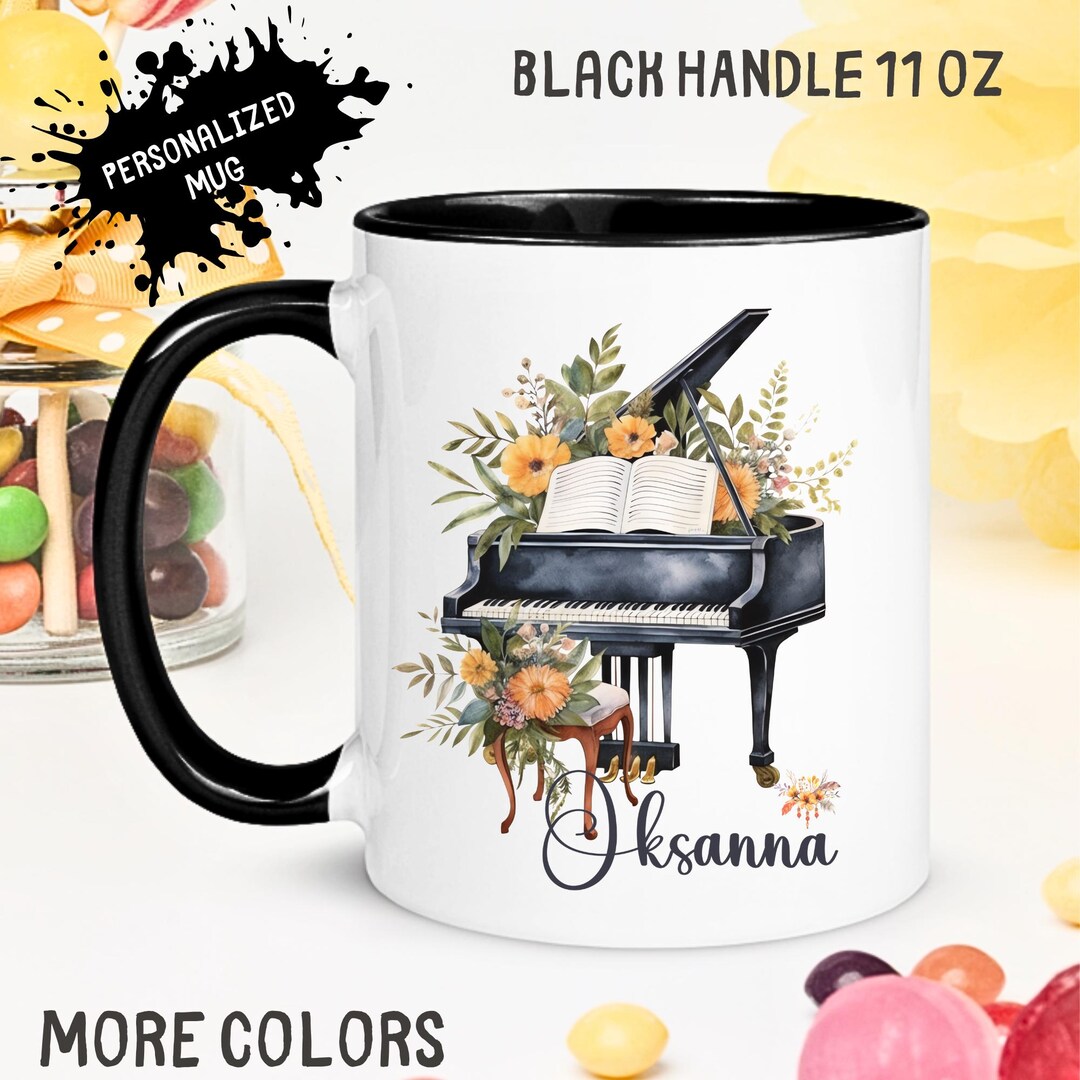 Custom Piano Mug Gift for Music Lovers Teenage Girls Piano Gift Mug ...
