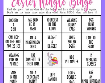 Family Reunion Mingle Bingo Find the Guest Ice Breaker Game - Etsy
