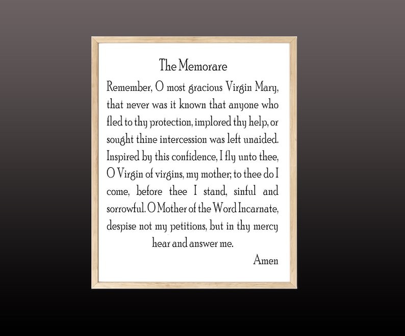 The Memorare - Etsy