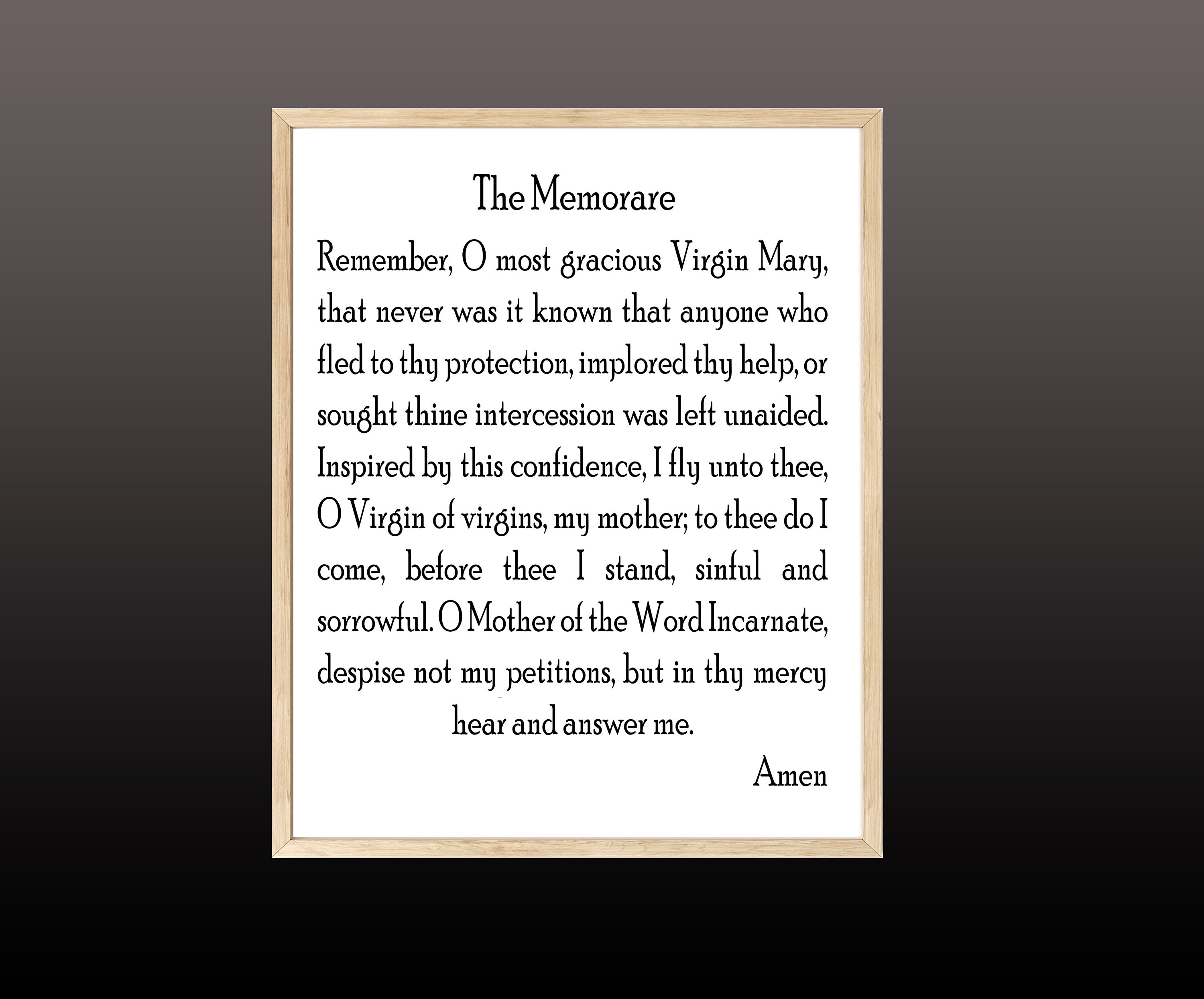 The Memorare - Etsy