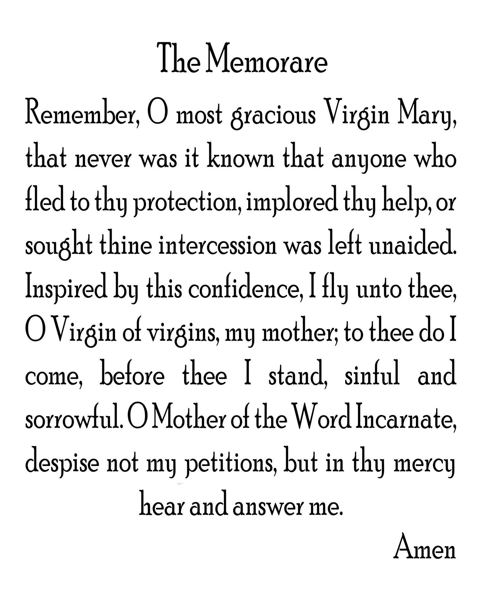 The Memorare - Etsy