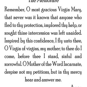 The Memorare - Etsy