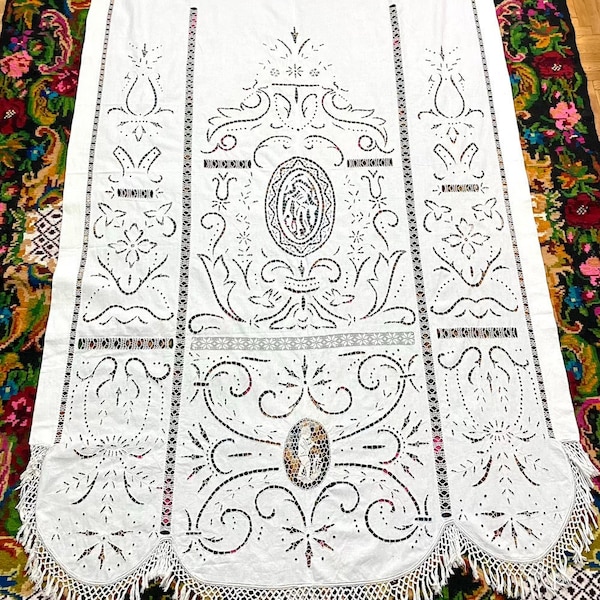 Vintage Cutwork Lace Curtains - Etsy