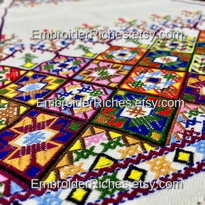 Greek Cretan Handmade Embroidery Set, Folklore Embroidered Textiles ...