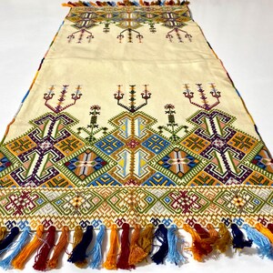 Greek Cretan Art Table Runner, Long Narrow Cretan Embroidery Decor ...