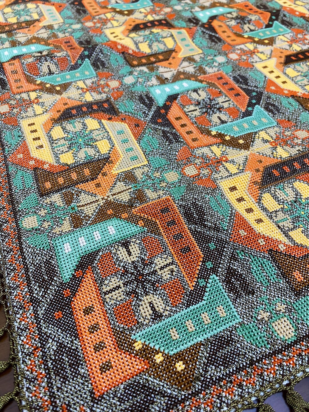Amorgos Island Antique Embroidery, Greek Vintage Cyclades Tablecloth ...