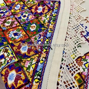 Greek Cretan Handmade Embroidery Set, Folklore Embroidered Textiles ...
