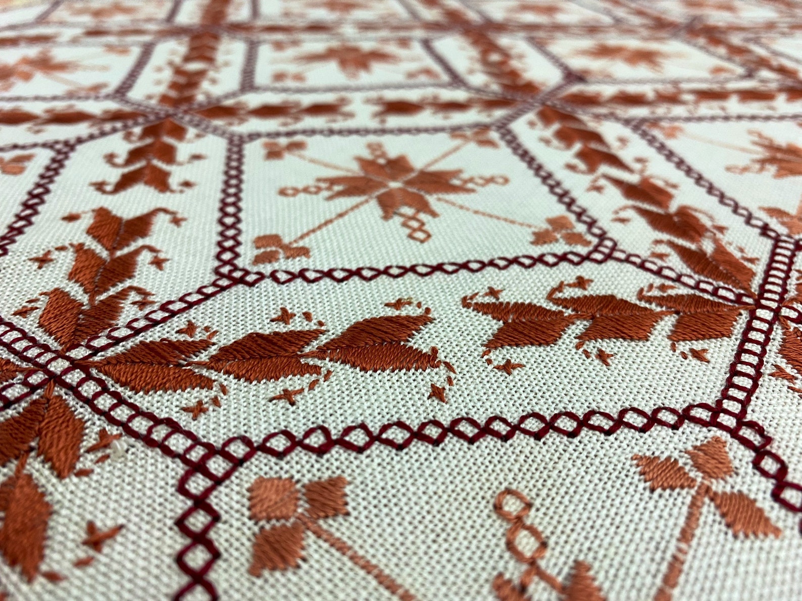 Greek Cretan Folk Textile, Hang Stitched Embroidery, Antique Vintage ...