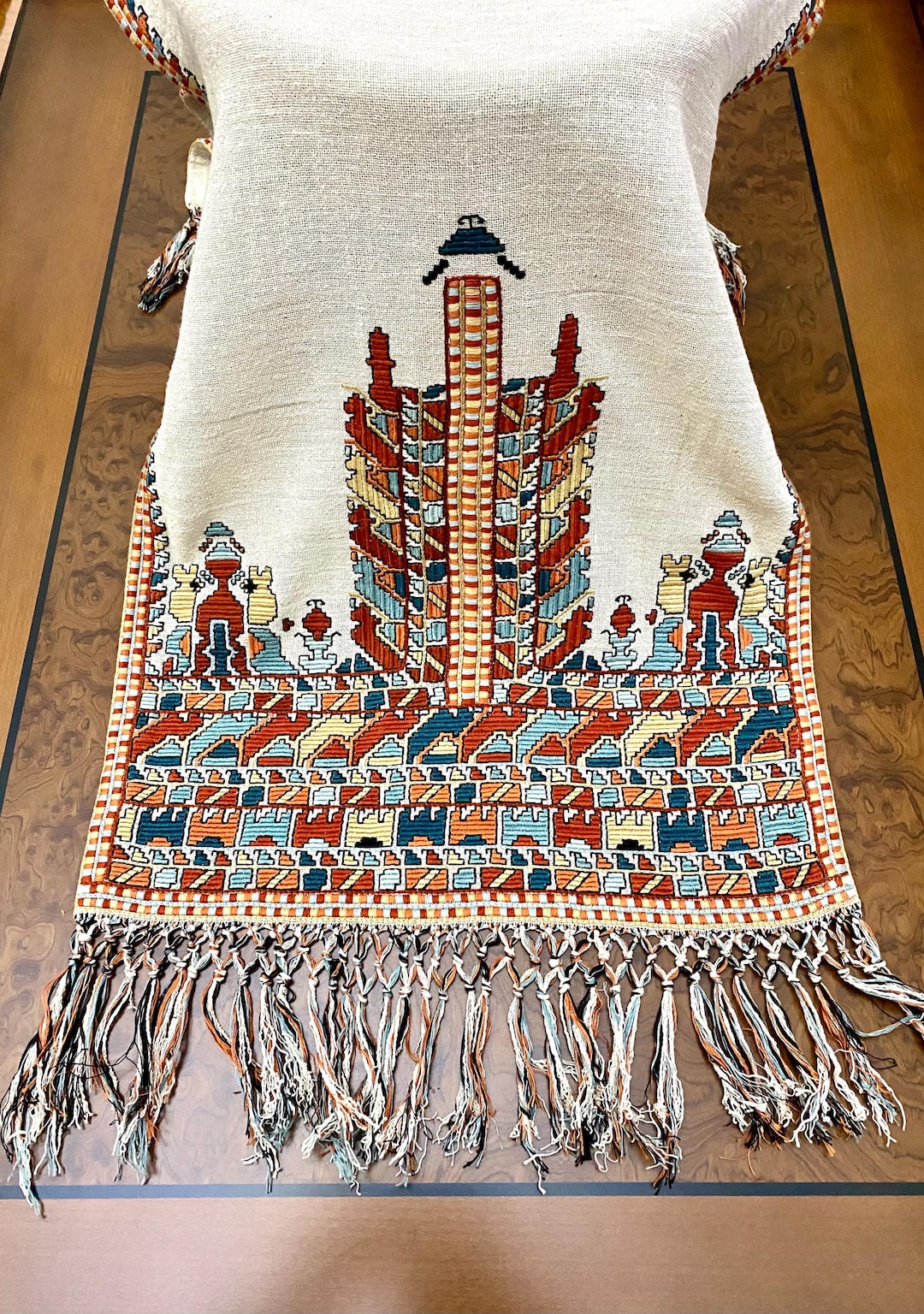 Rare Greek Macedonian Embroidery, Plain Embroidered Needlework Heirloom ...