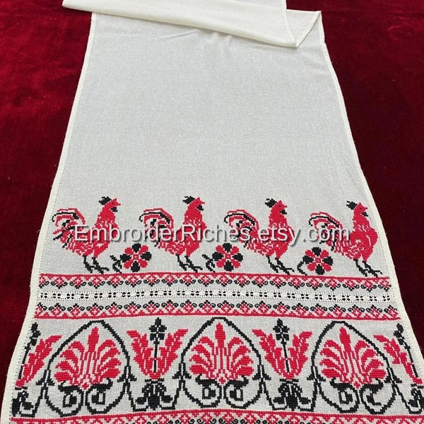 Rooster Table Runner - Etsy