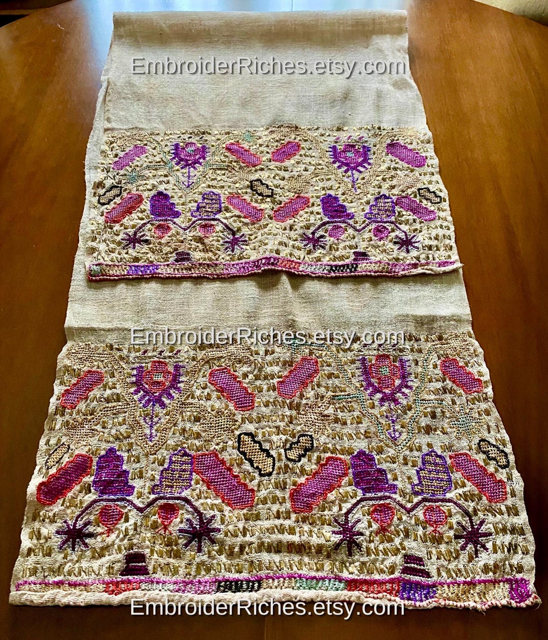 Greek Antique 1900s, Metal Thread Embroidery, Collectible Embroidered ...