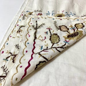 Mediterranean Folk Antique Embroidery, Handmade Textile, Vintage ...