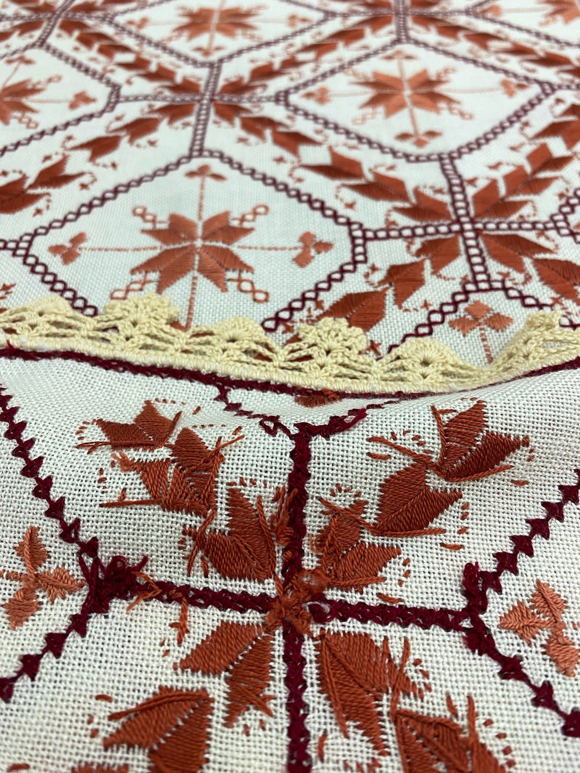 Greek Cretan Folk Textile, Hang Stitched Embroidery, Antique Vintage ...