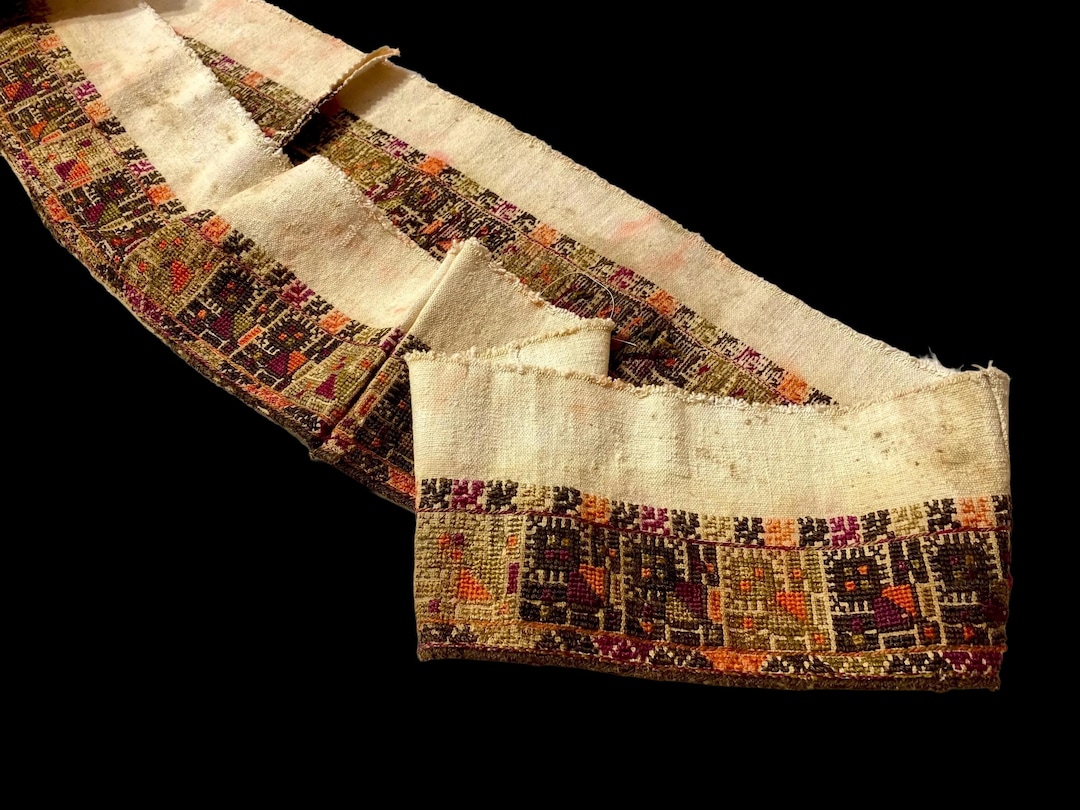 Antique Greek Hem Embroidery Fragment – Mainland Folk Greece, 1.64m X 0 ...