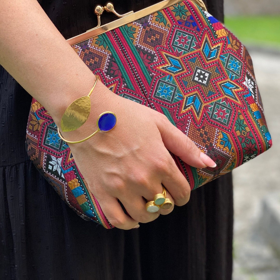 Kiss Lock Handbag, Frame Bag With Kiss Lock Closure, Women's Clutch ...