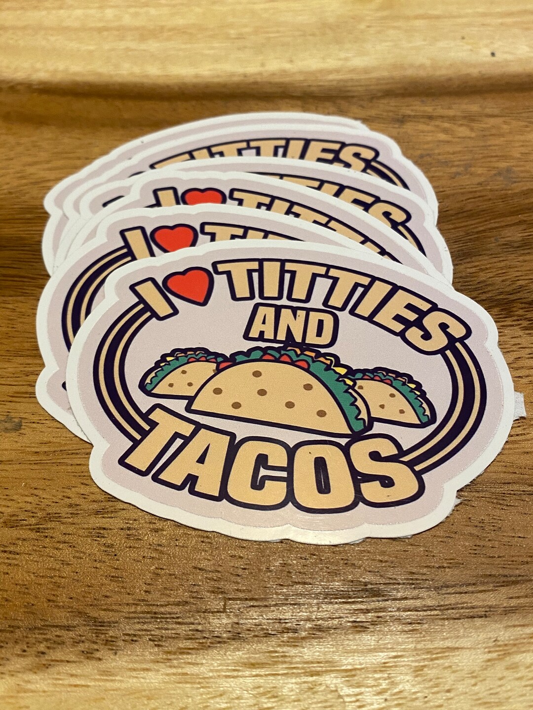 Titties and Tacos Vinyl Sticker Funny Adult Stickers Funny Stickers ...