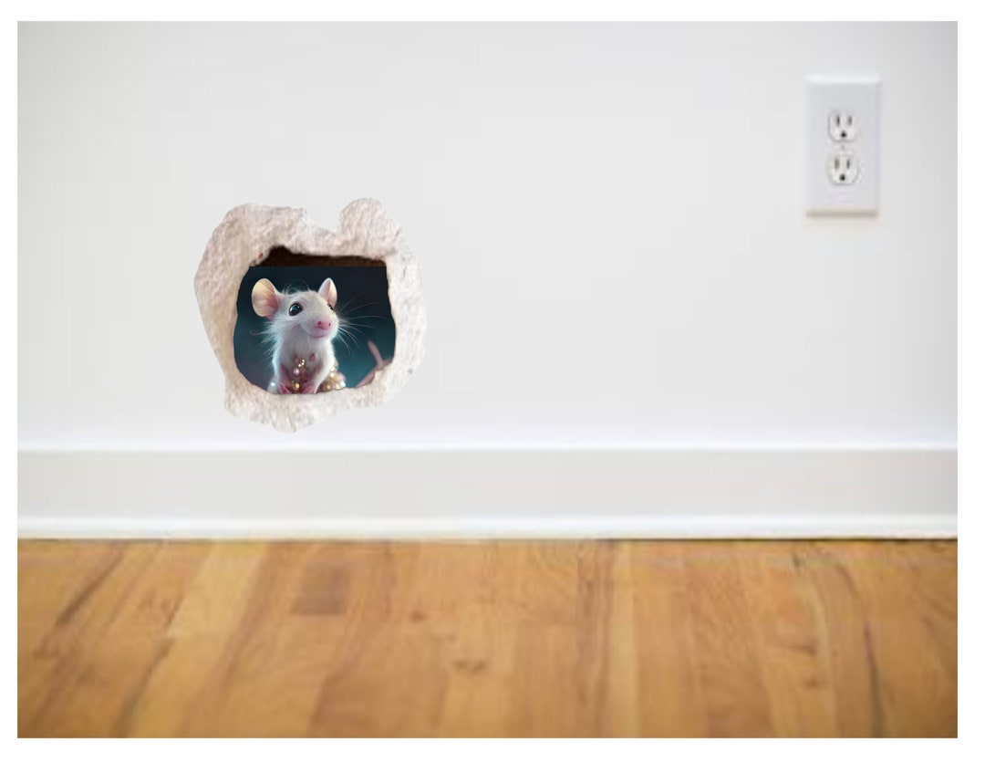 Princess Mouse Hole Sticker Mouse Hole Wall Sticker Children's Stickers ...