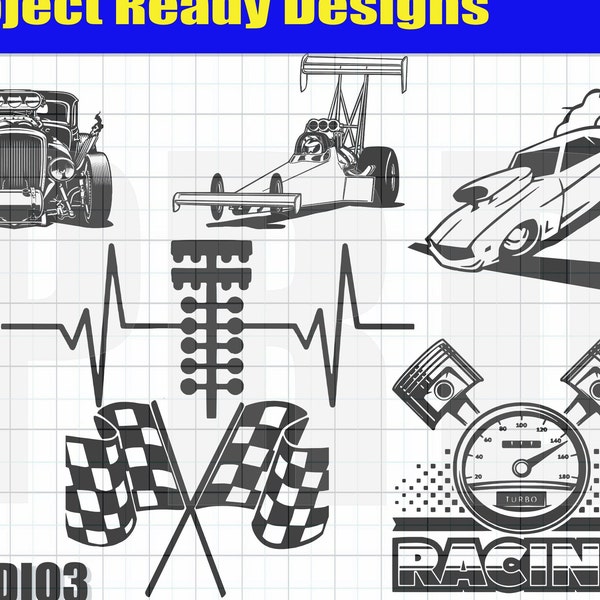 Drag Racing Svg - Etsy