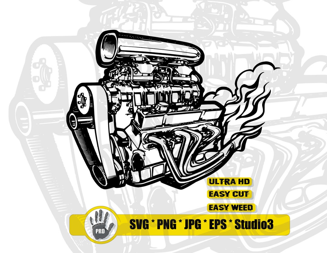 Small Block Chevy Engine Svg V8 Engine Svg Big Block Chevy Svg Racing ...