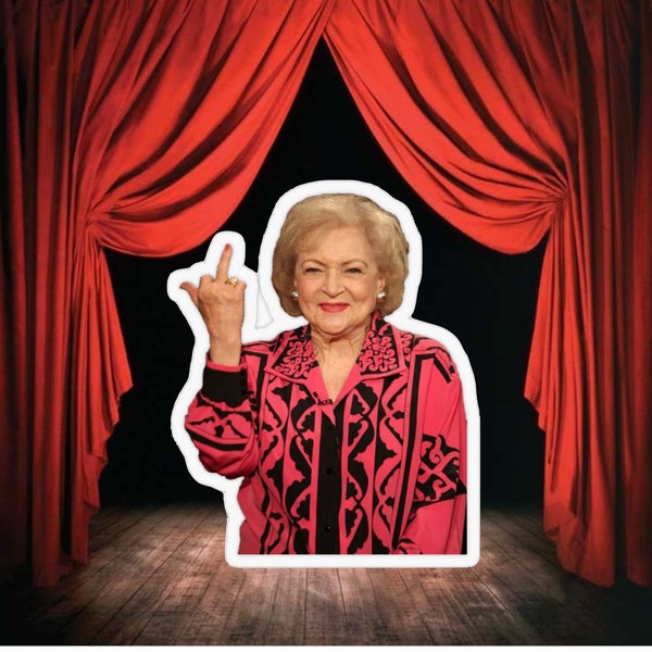 Betty White Middle Finger - Etsy