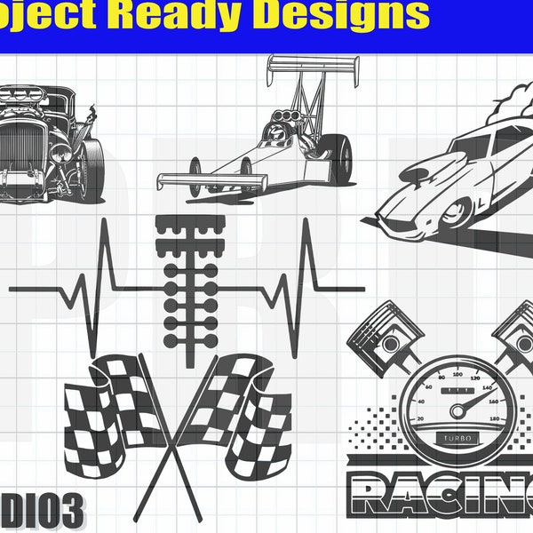 Drag Racing Svg - Etsy