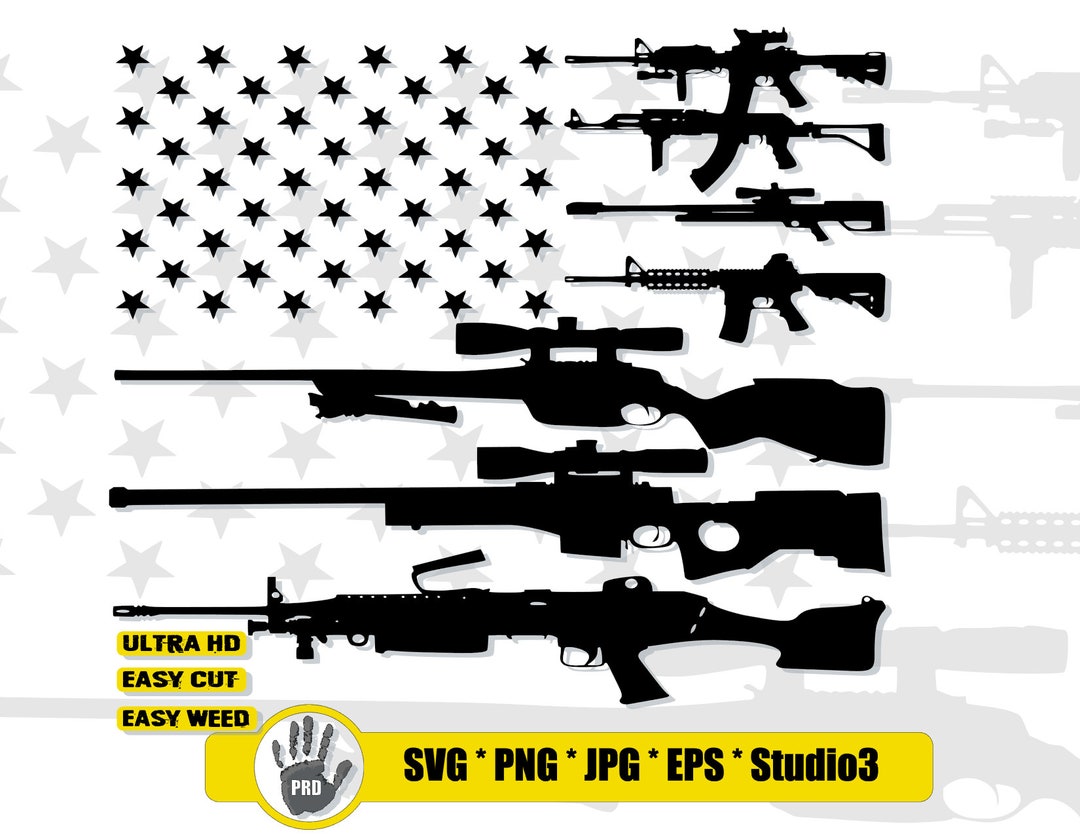 Free Flag With Gun Svg Guns Flag Svg Gun Svg Second Amendment Dont ...