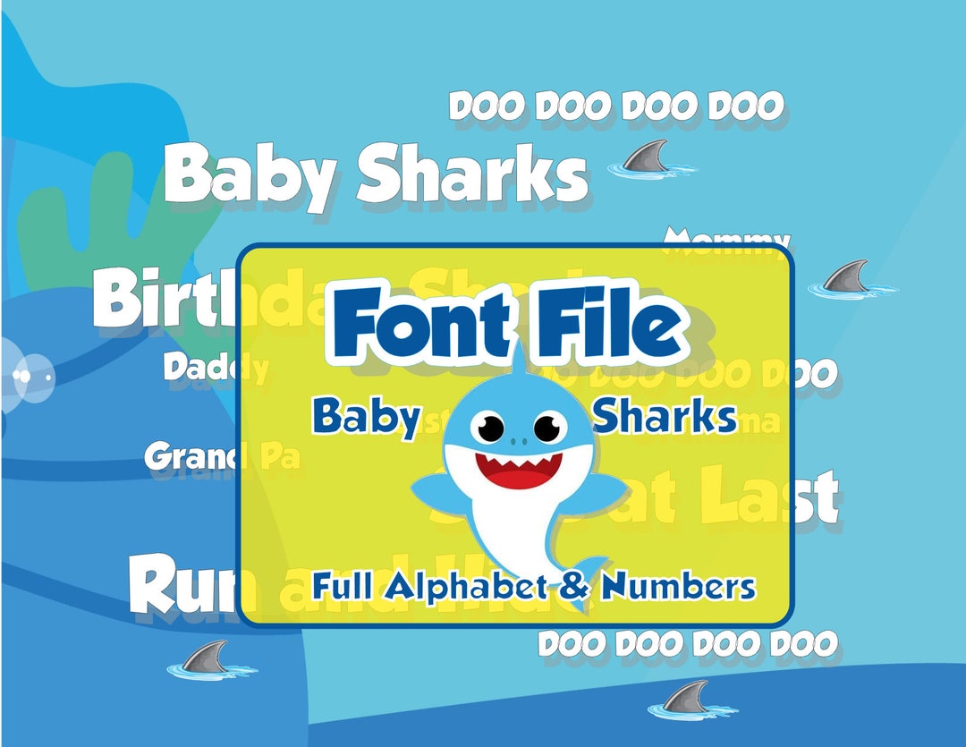Shark Font File Baby Sharks Font Instant Download - Etsy Portugal