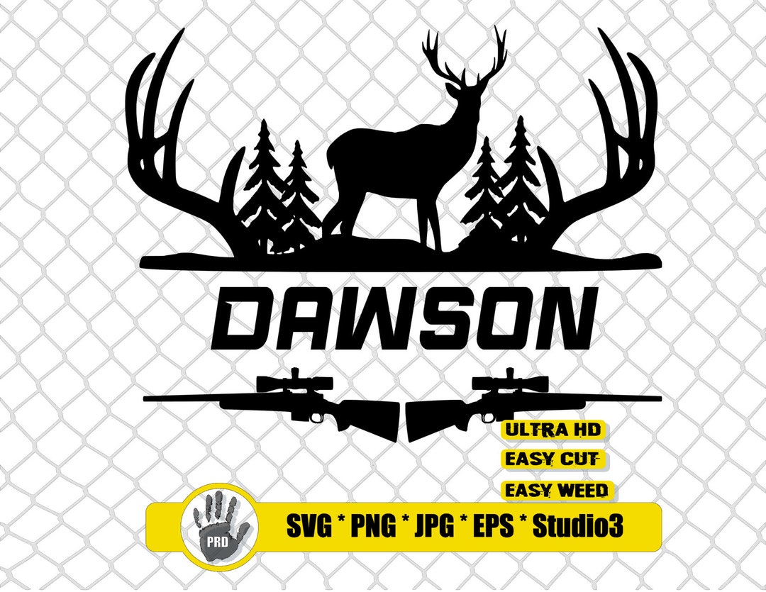 Hunting Frame Svg Deer Svg Hunting Decal Svg - Etsy UK