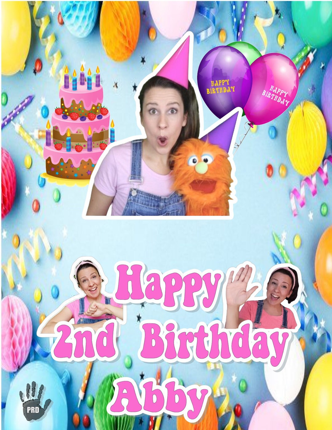 Personalized Ms Rachel Birthday Card Custom Birthday Card Birthday ...