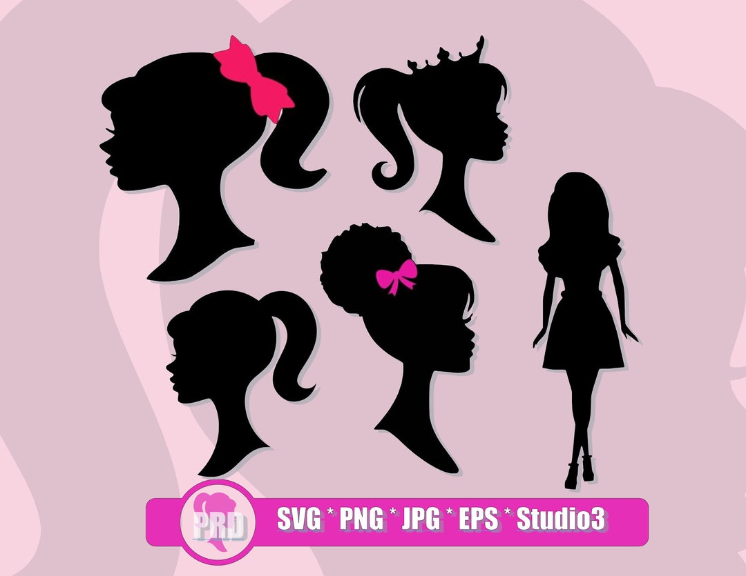 Barbie Doll Svg Barbi Doll Svg Barbi Doll Head Svg Doll Silhouette Svg ...