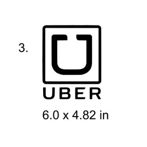 UBER Auto Decal Uber Window Decal Uber Sticker Uber - Etsy