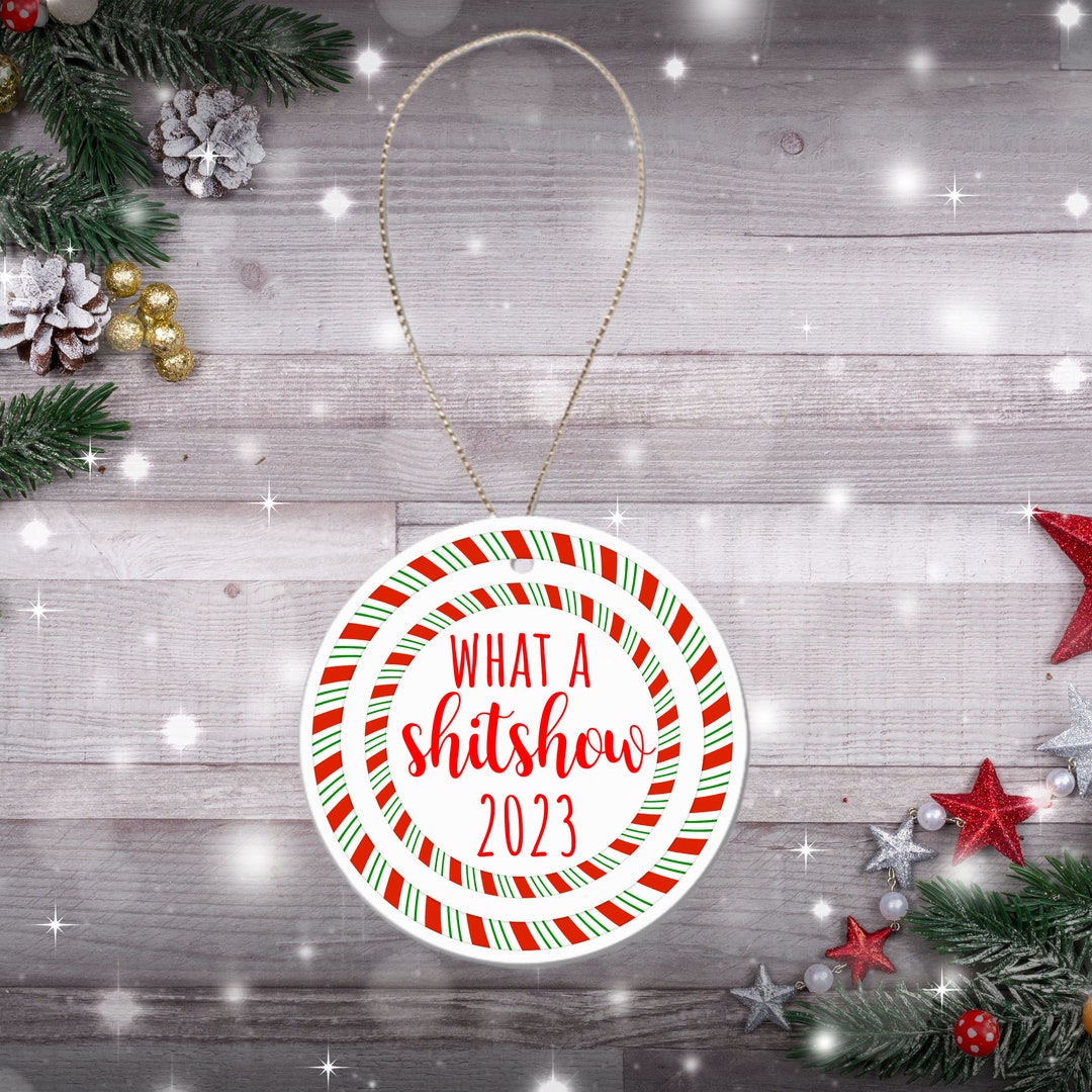 What a Shit Show 2023 Funny Ornament, Ceramic Christmas Ornament ...