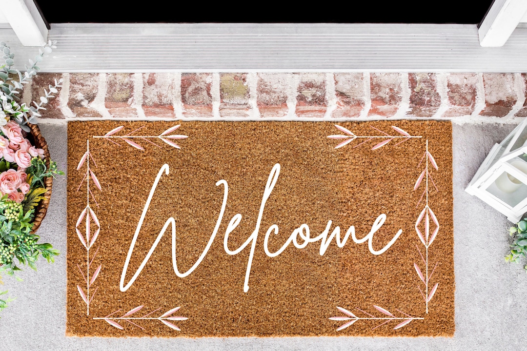 Welcome Doormat, Easter Doormat, Spring Doormat, Porch Decor, Welcome ...