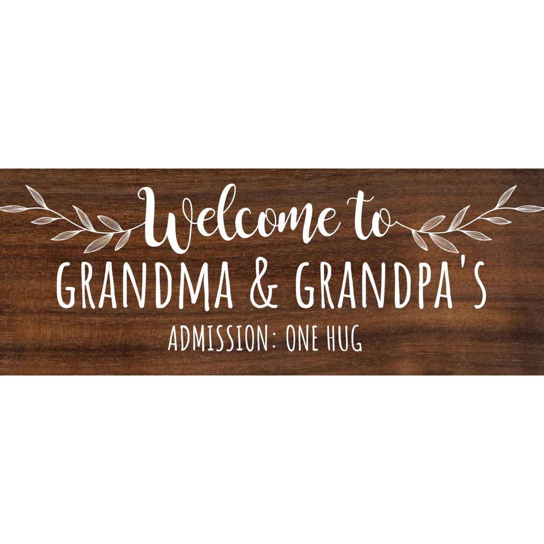 Welcome to Grandma & Grandpa's Wooden Sign, Wooden Sign for ...