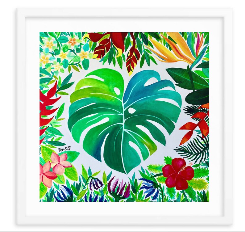 Monstera Art Print - Etsy