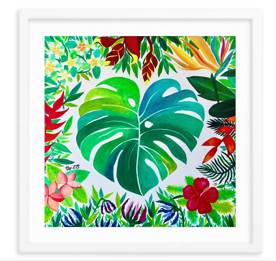 Monstera Art Print - Etsy