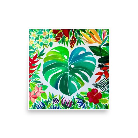 Monstera Art Print - Etsy